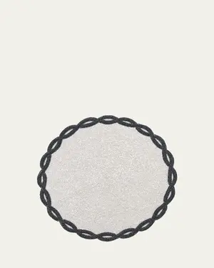 KIM SEYBERT Infinity Placemat - Whitenavy