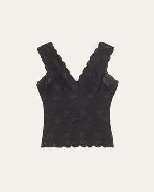 Natori Floral Lace Tank - Black