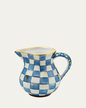 MACKENZIE-CHILDS Royal Check Portly Pitcher, 52 Oz. One-color