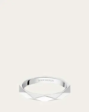 Boucheron Facette Medium Band Ring - Platinum