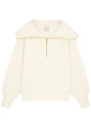 Varley Vine Ribbed Half-zip Sweatshirt - Ivory
