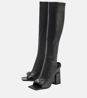 Versace Ribbon Knee-high Boots