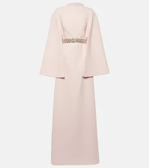 Safiyaa Harper Embellished Caped Gown