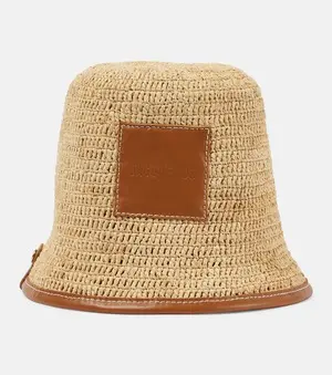Jacquemus Le Bob Soli Raffia Bucket Hat - Beige