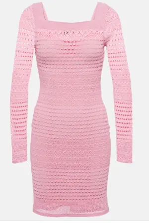 TOM FORD Crochet Minidress Soft Pink