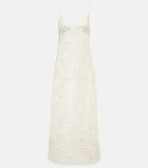 SIR. Crochet Cotton Maxi Dress - White