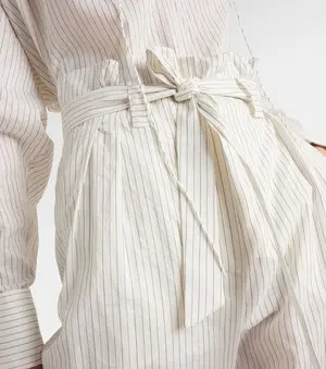 Max Mara Xero Pinstripe Palazzo Pants - White