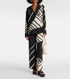 SIR. Printed Wide-leg Pants - Multicoloured