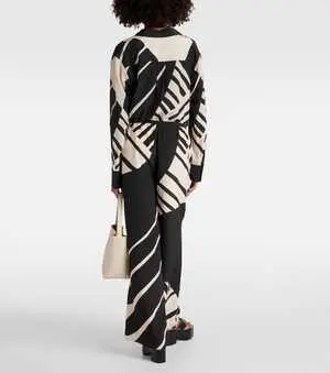 SIR. Printed Wide-leg Pants