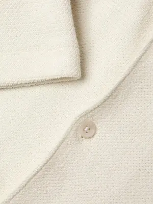 Vince Bouclé Button-front Camp Shirt - Bone