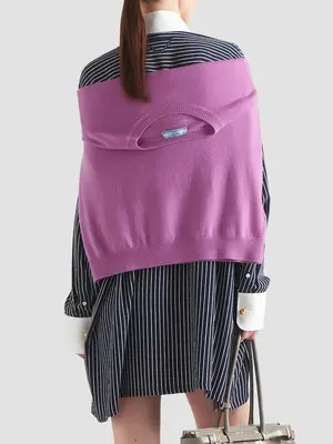 Prada Marocain Shirt Dress - Blue