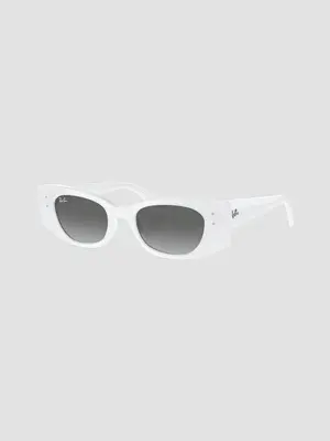 Ray-ban Rb4427 Kat 49mm Rectangular Sunglasses - White Grey Gradient