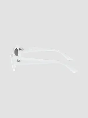 Ray-ban Rb4427 Kat 49mm Rectangular Sunglasses - White Grey Gradient