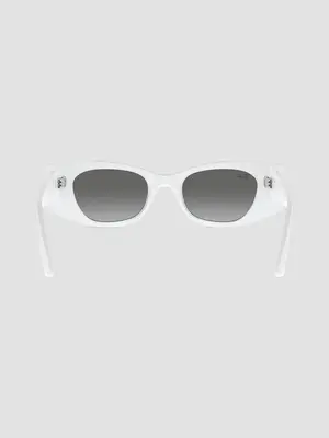 Ray-ban Rb4427 Kat 49mm Rectangular Sunglasses - White Grey Gradient