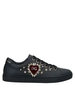 Dolce & Gabbana Low-Top Leather Sneakers Black