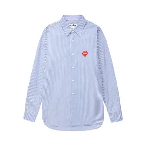 Play Comme Des Garcon X Invader Stripe Shirt