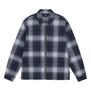 StÜssy Jack Shadow Plaid Zip Shirt