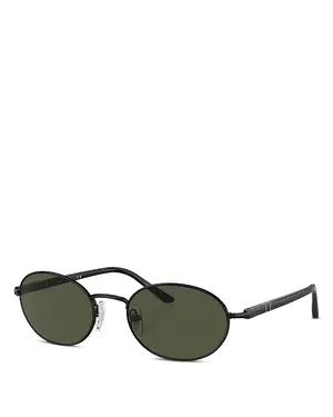 Persol Oval Sunglasses - Black/green Solid