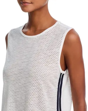 Splits59 Logan Mesh Tank - White/indigo