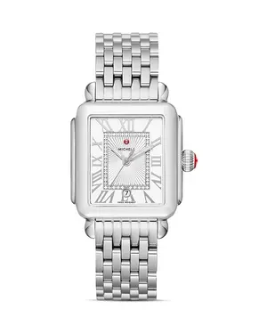 Michele Deco Madison Watch - White/silver