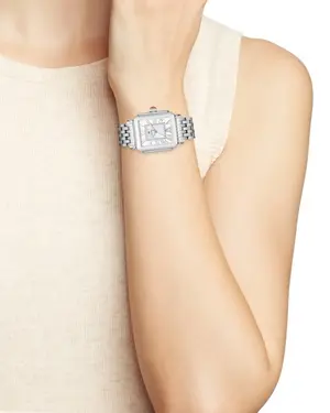 Michele Deco Madison Watch - White/silver