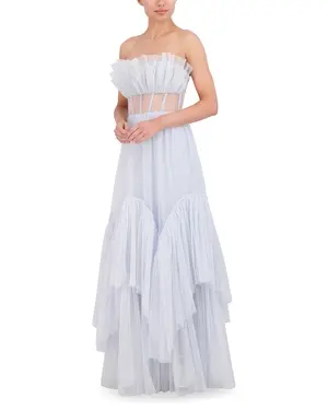 Bcbgmaxazria Tiered Ruffle Maxi Gown