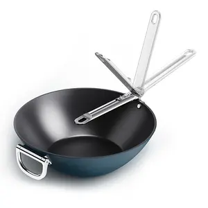 JOSEPH JOSEPH Space 12.5 Nonstick Wok - Dark Blue