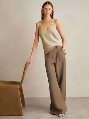 Reiss Metallic Camis Tanks For Women