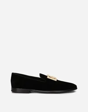 Dolce & Gabbana Velvet Loafers - Negro