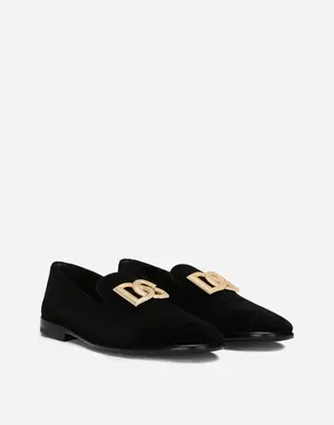 Dolce & Gabbana Velvet Loafers - Negro