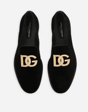 Dolce & Gabbana Velvet Loafers - Negro