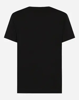Dolce & Gabbana Short-sleeved T-shirt With Dg Embroidery - Blue