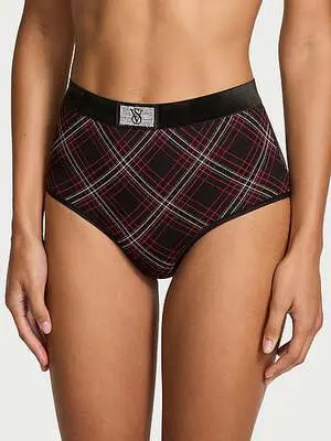 Victoria's Secret Cotton Exploded Logo Modern Brief Panty - Print