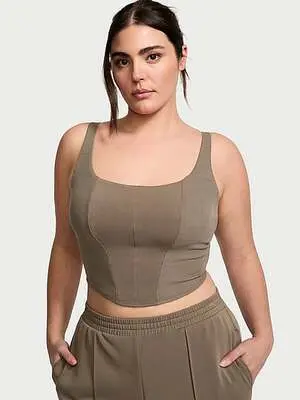 Victoria's Secret Vsx Featherweight Knit Tank Top - Green