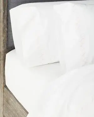 JOHN ROBSHAW Stitched 300 Thread Count Queen Sheet Set Blush