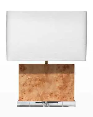 JAMIE YOUNG CO. Parallel Table Lamp - Natural Burl Wood