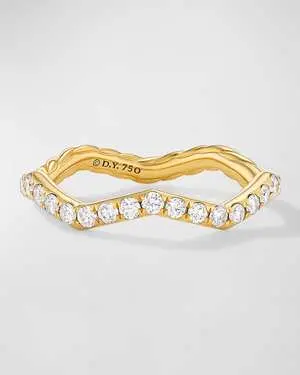 David Yurman Zig Zag Stax Ring With Diamonds