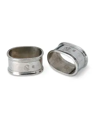MATCH Pewter Napkin Rings, Set Of 2 - One-color