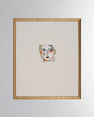 SHADOW CATCHERS Face Fragments Ii" Giclee - Black/beige