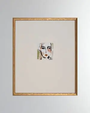 SHADOW CATCHERS Face Fragments Iv" Giclee - Black/beige