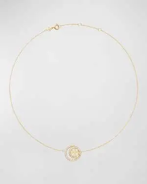 Tory Burch Miller Double Ring Pendant Necklace - Tory Gold Crysta