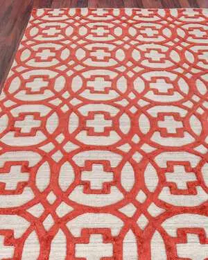 EXQUISITE RUGS Belmar Circles Rug, 8' X 10' Rust