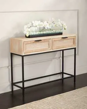 JAMIE YOUNG CO. Reed Console Table - Washed Wood