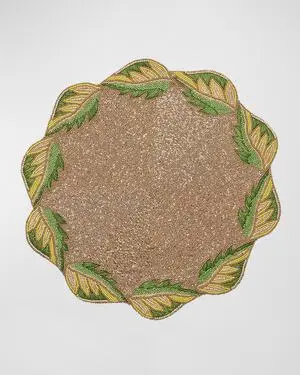 KIM SEYBERT Winding Vines Placemat Green/gold