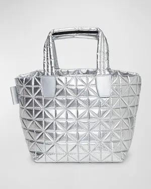 VEECOLLECTIVE VeeCollective Quilted Tote Bag - Chrome Metallic