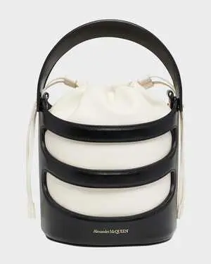 Alexander McQueen Alexander McQueen The Rise Bucket Bag - Black Soft Ivory