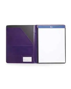 ROYCE NEW YORK Executive Leather Writing Portfolio, Personalized Purple
