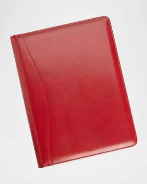 ROYCE NEW YORK Executive Leather Writing Portfolio, Personalized Red