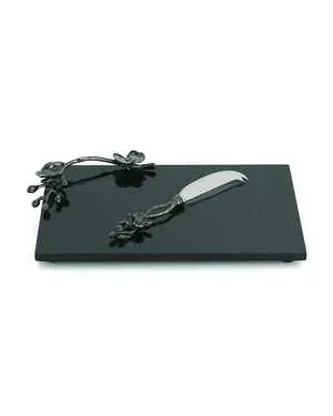 Michael Aram Black Orchid Cheese Board With Knife - One-color