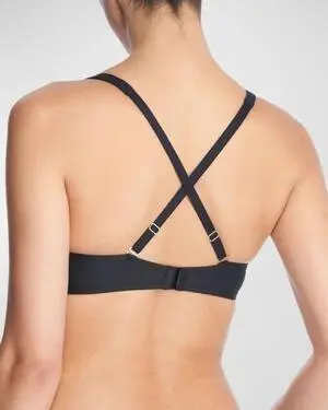 Natori Verge Convertible Underwire Plunge Bra - Black